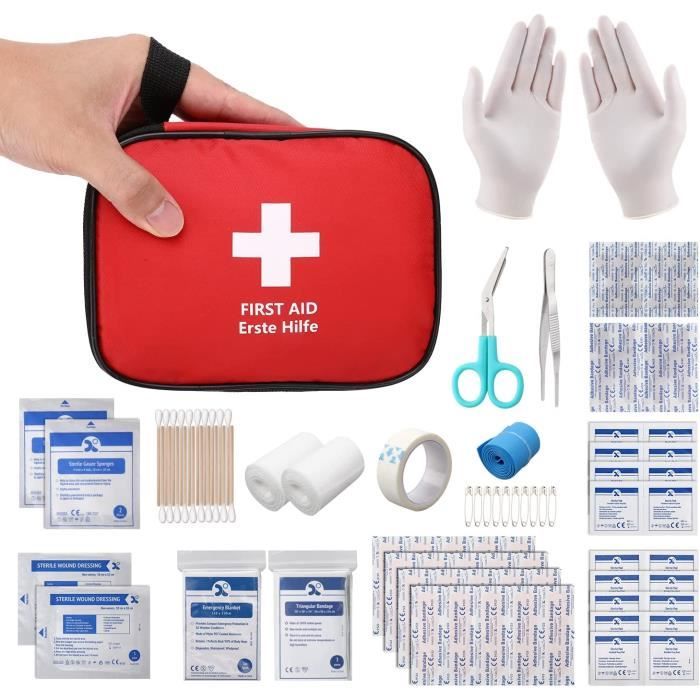 HONYAO Mini Trousse Premier Secours 90 Pièces, Petite Trousse à ...