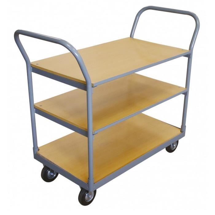 Chariot 3 plateaux 250 Kg 1086x500x1032 mm WP25/3 Stockman - Cdiscount ...