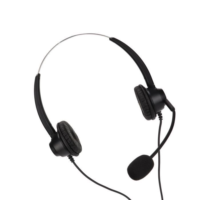 Casque d'ordinateur avec micro pour le service client du bureau à ...