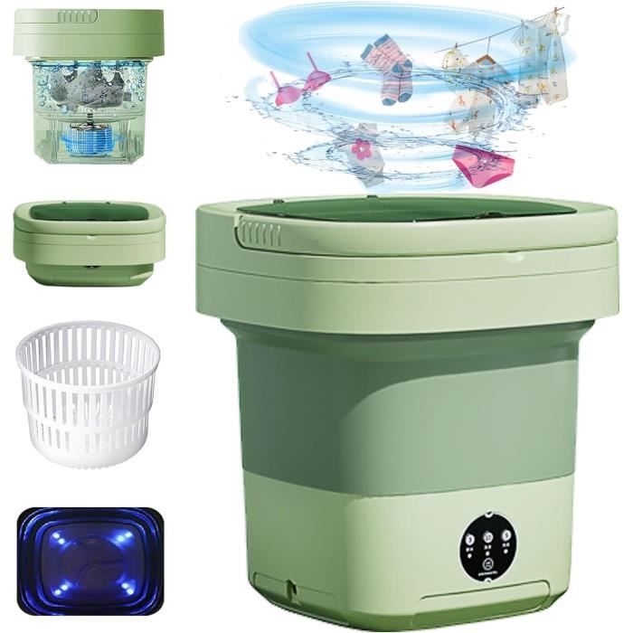 Mini Machine À Laver Pliable, 6.5L Rotation Bidirectionnelle Petite ...
