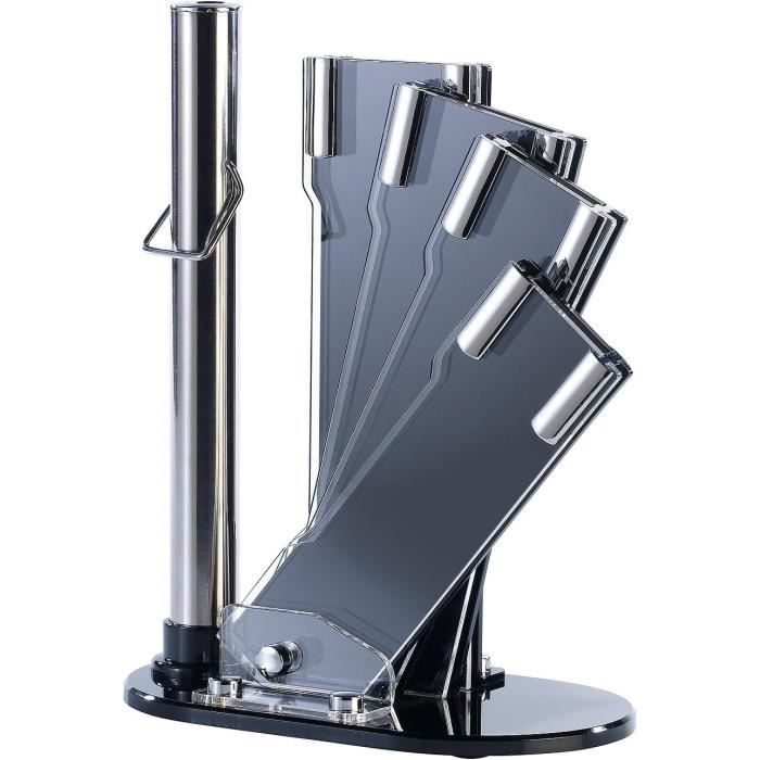 Porte-Couteau: Bloc À Couteaux En Verre Acrylique Pour 4 Couteaux Et ...