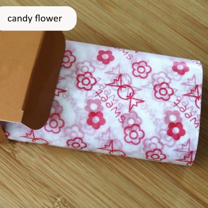 Candy flower -Papier d'emballage,50 pièces,outils de cuisson,papier ...