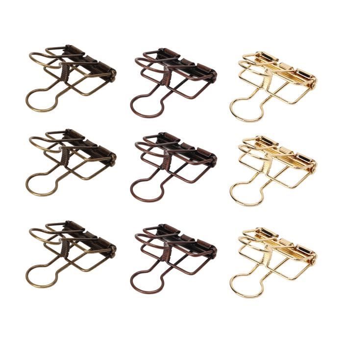 JUZ Petits trombones 90 Pcs Clips de reliure 32mm Creux Forte Force de ...