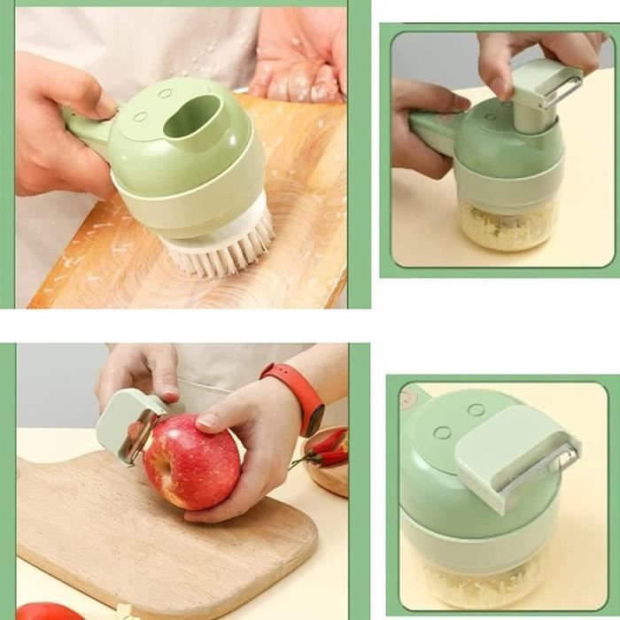 4 in 1 Handheld Electric Vegetable Cutter Set,Food Chopper Vegetable ...
