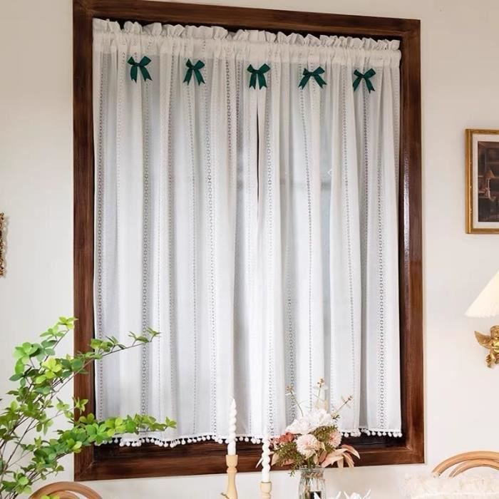 Rideau Brise-Bise Style Maison De Campagne Française - Blanc - Semi ...