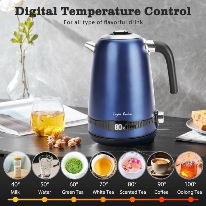 Taylor Swoden Sinbad -Bouilloire Thermostat Réglable, Bouilloire Inox 1 ...