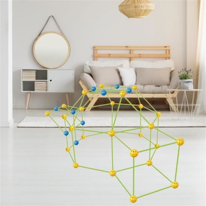 175 pcs Kit De Construction Cabane pour Enfants lumineux Jouets De Fort ...
