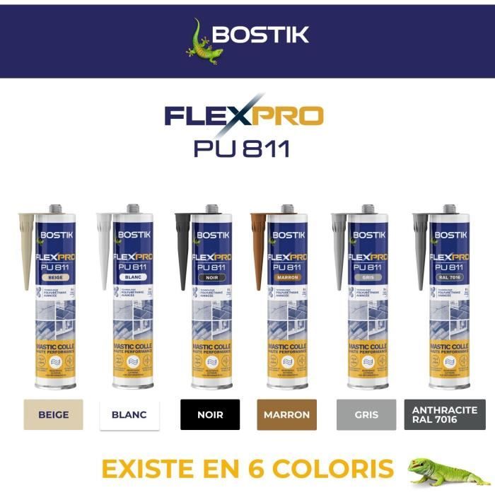 Mastic colle/joint - BOSTIK - Flexpro PU811 - Tous matériaux ...