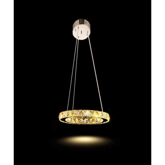 Lustre En Cristal Nordique Moderne À Led - Cercle De Diamètre 200Mm 1 ...
