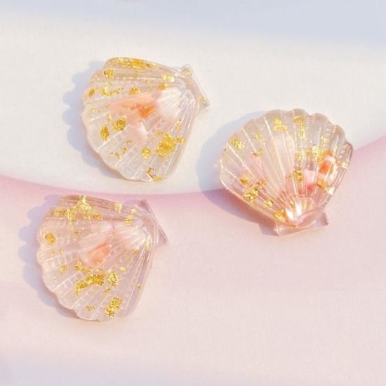 Statue deco,lot de 10 coques en résine mixtes de pierres colorées ...