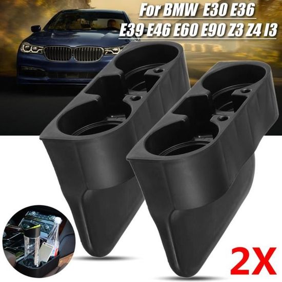 2 pièces Porte-gobelet pour BMW e30, e36, e39, e46, e60, e90, z4, i3, z3, série 1 et 3 ...