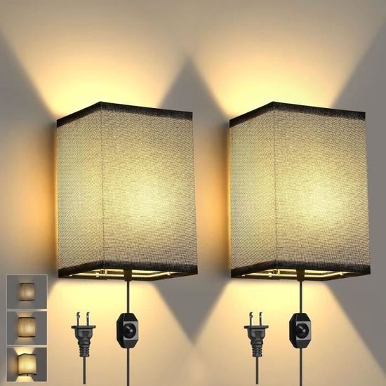 Applique Murale D'Intérieur À Intensité Variable Avec Interrupteur Et ...