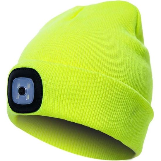 Bonnet Lumineux À Led, Bonnet De Lampe Frontale Mains Libres, Bonnet D ...