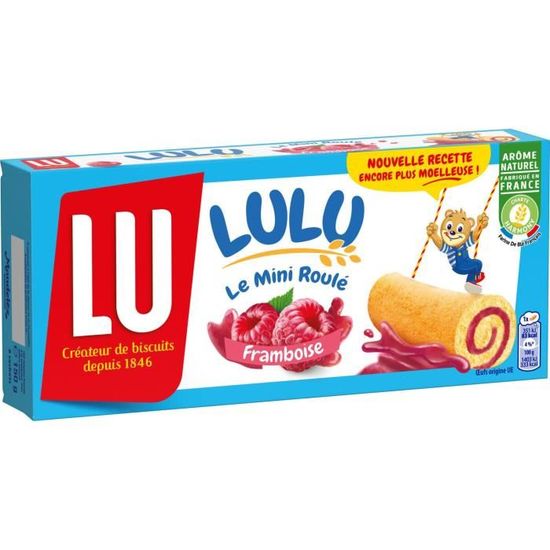 LOT DE 3 - LU - Lulu Le Mini Roulé Framboise - Gâteaux pockets - boite ...