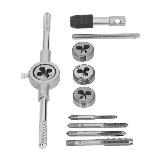 Mothinessto Ensemble de matrices de taraudage Jeu de matrices de taraud en acier M4 M5 M6 M8 ...