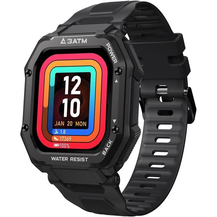 Rock Smartwatch pour Homme 1,69" écran Tactile Montre de Sport étanche ...