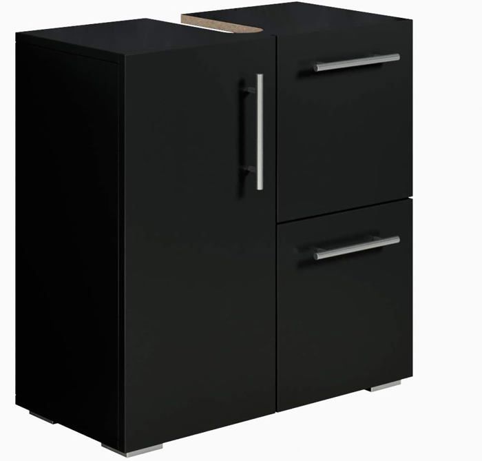 Meuble Vasque Mars - Noir - 60 x 30 x 60 cm - Meuble de Salle de Bain ...