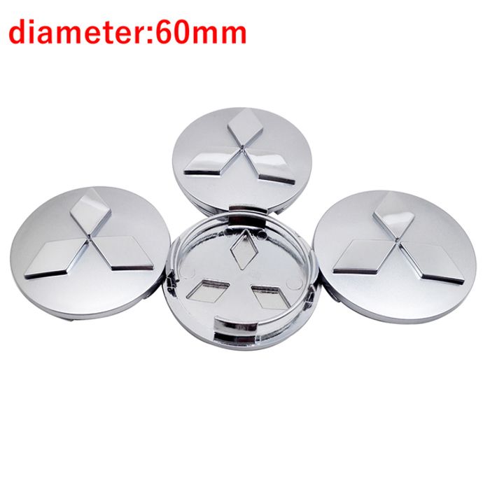 Lot de 4 cache-moyeux de roue de voiture pour Mitsubishi ASX Ralliart ...