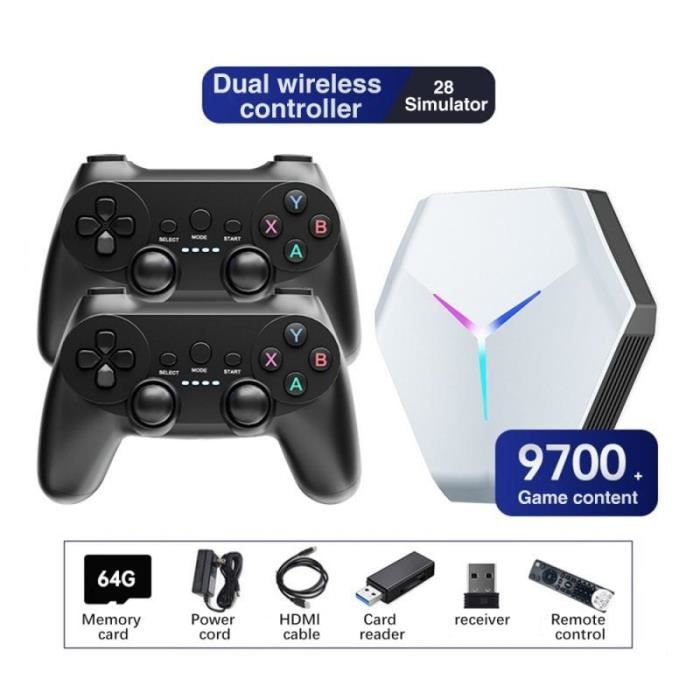 64 Go DEUX MANETTES DE JEU-Console de jeu TV rétro X10 Mech, 4K, 8K ...