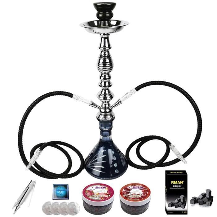 Rman® Narguilé Complet avec 53Cm Shisha Chicha avec 2 Tuyau 2 Pierres à ...