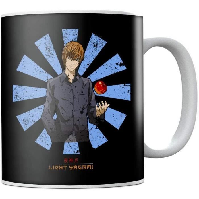 Mug rétro japonais Death Note - Light Yagami - Céramique - Blanc ...