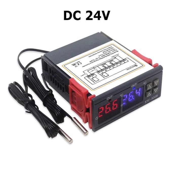 Thermomètre,Régulateur de température numérique pour incubateur, Thermostat STC 1000 3008 W1029 ...