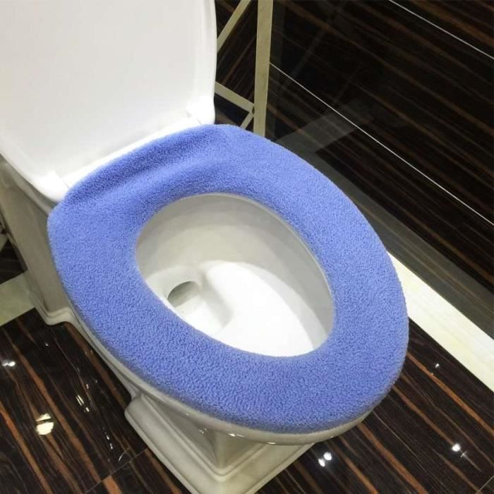 Abattant Wc,Confortable doux en peluche salle de bains siège de ...