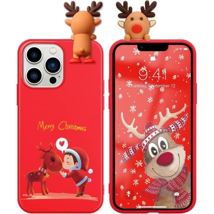 Coque Pour Iphone 14 Pro Smartphone, coque coque En Rouge Noël Poupée ...
