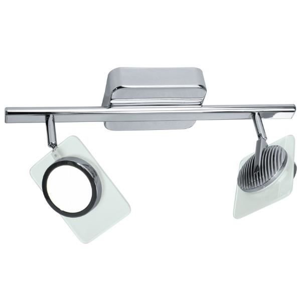 Eglo - Spot double Tinnari LED aluminium - Chrome - Cdiscount Maison