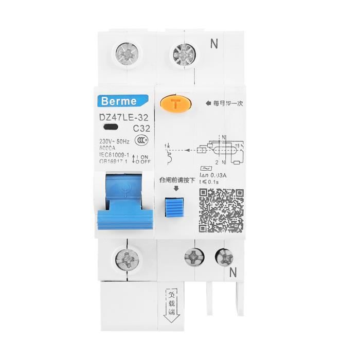 Disjoncteur différentiel de courant Idpn 1P N 2P Vigi 30 Dz47Le-32 1P N C32 Rccb Disjoncteur de ...