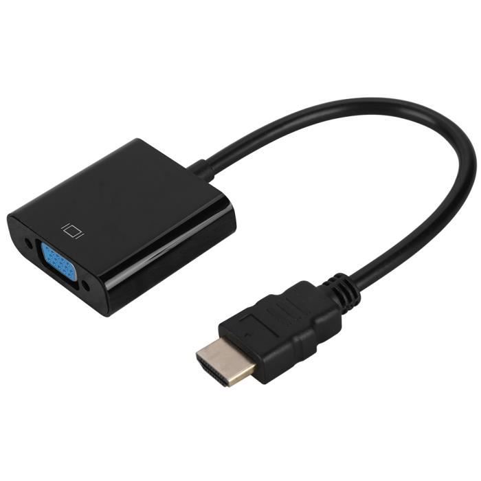 YUI câble HDMI vers VGA Câble adaptateur convertisseur vidéo 720p ...