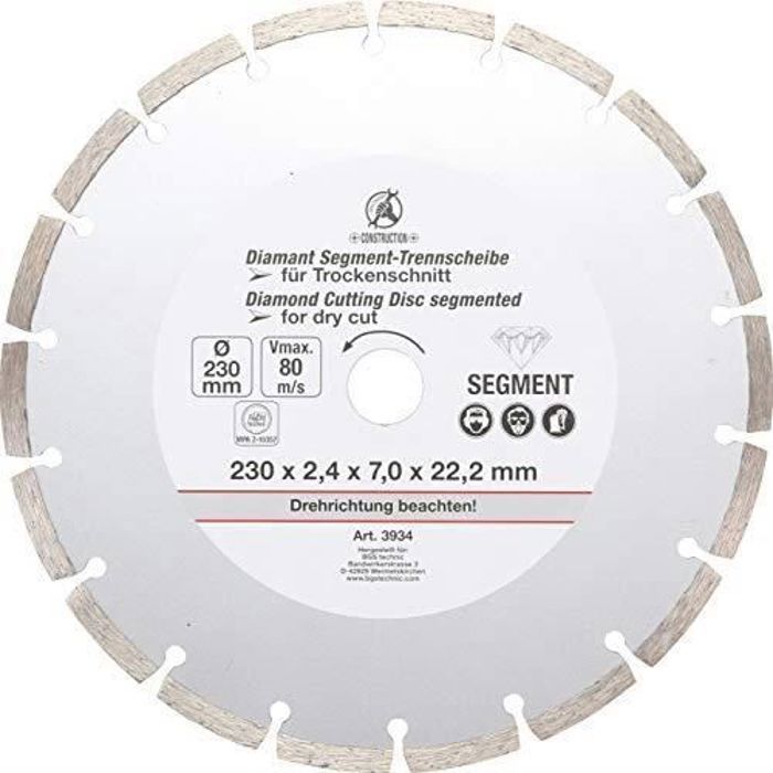 Kraftmann 3934 Disque de coupe en segments, Argent, 230 mm - Cdiscount ...