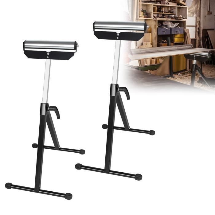 Support à roulettes réglable en hauteur LILIIN - Max 60 kg - Noir ...