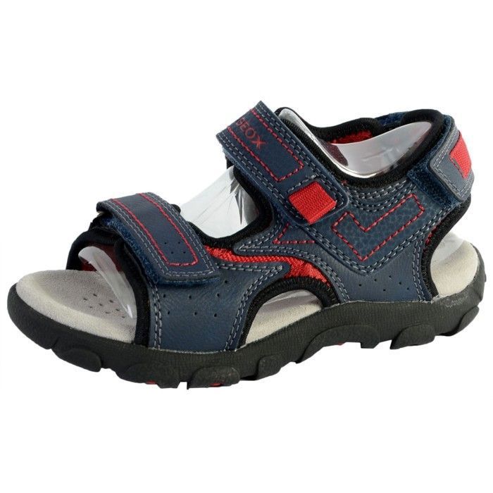 Sandales Geox Enfant/Garçons J S. Strada A - Wax.Syn2+PR.DBK - Bleu ...
