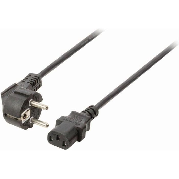 NEDIS Power Cable - Schuko Male Angled - IEC-320-C13 - 2.0 m - Noir ...
