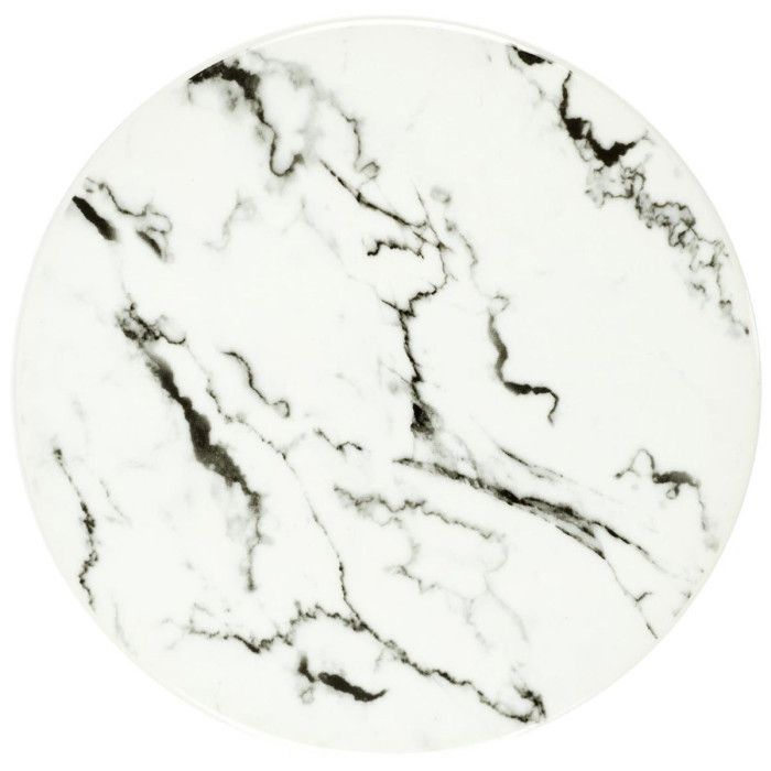 Dessous de plat - PARIS PRIX - KA5073 - Effet marbre - Céramique porcelaine - D18 x H0,8 cm ...