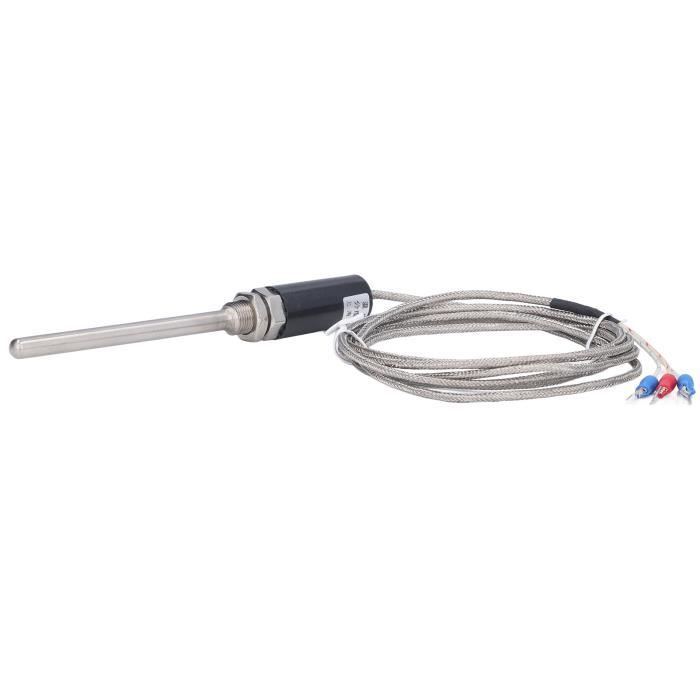 Qiilu capteur de sonde de température Sonde thermocouple PT100 Fil ...