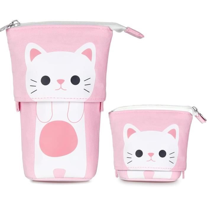 Trousse Scolaire avec Petit Compartiments,Trousse Crayon Kawaii pour ...