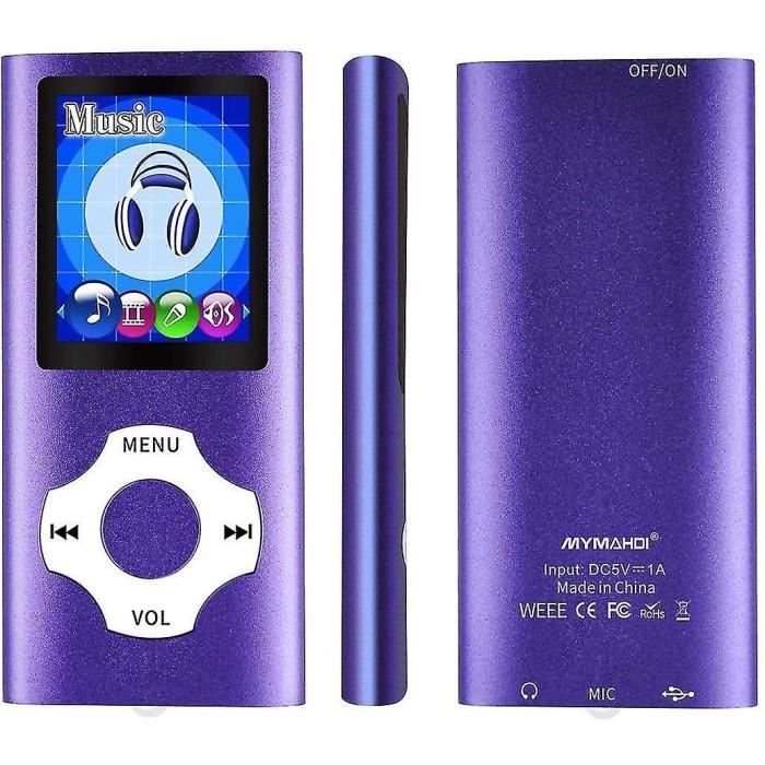 Lecteur de musique Mp3 Mp4 avec visionneuse de photos Lecteur de livre ...