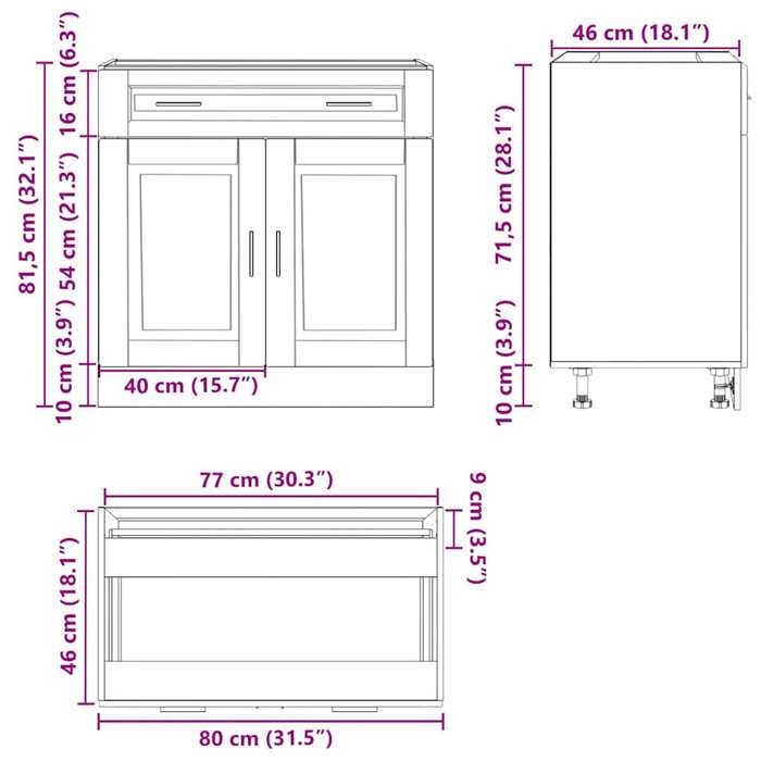 Meuble cuisine,charge 65 kg,Design Moderne,Armoire de cuisine - Porto ...