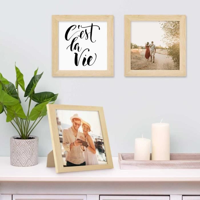 Cadre Photo 20 X 20 Cm Bois Mdf Naturel, Cadre Large Bord, Lot De 10 ...