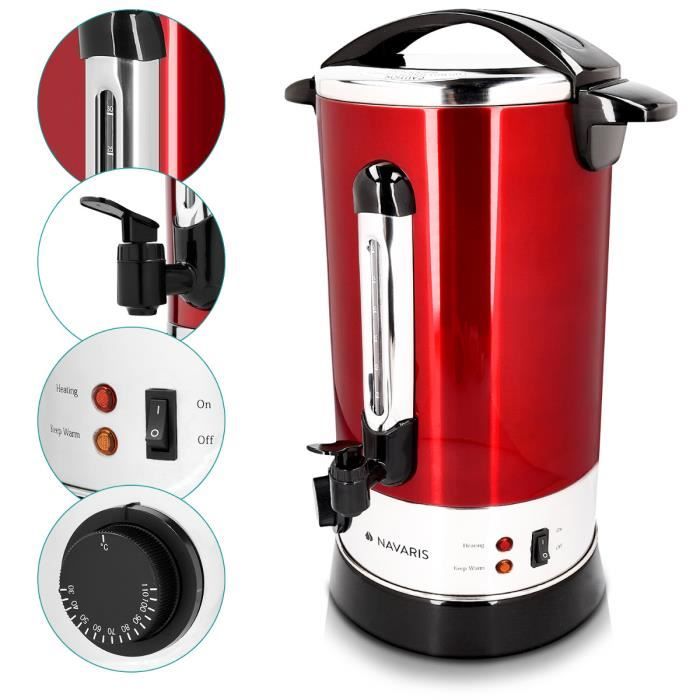Navaris Distributeur de Boisson Chaude - Marmite à Vin Chaud en Inox ...