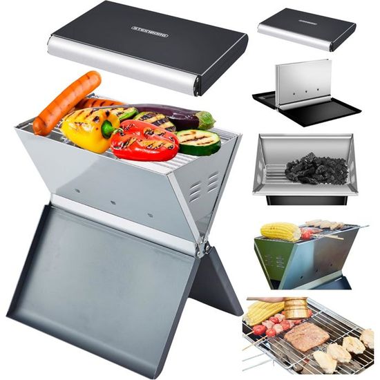 Steinborg Mini barbecue pliable pour ordinateur portable, grille de ...
