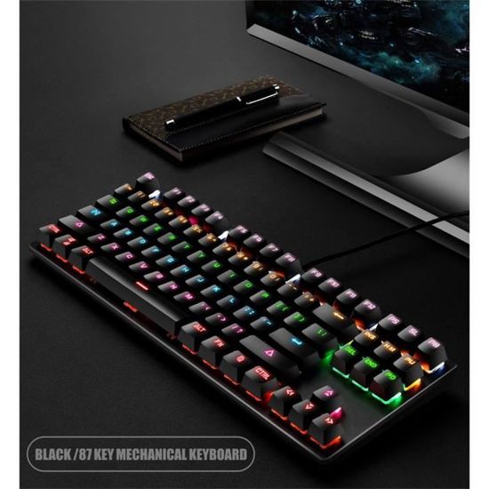 K550 clavier USB mécanique clavier de jeu rétroéclairé illuminé par LED ...