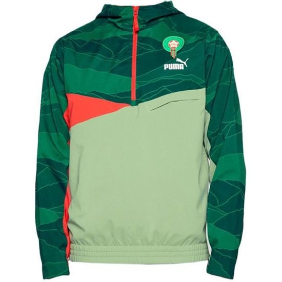 Veste de survêtement Puma FRMF WOVEN - Réf. 763462-06. Couleur : Vert ...