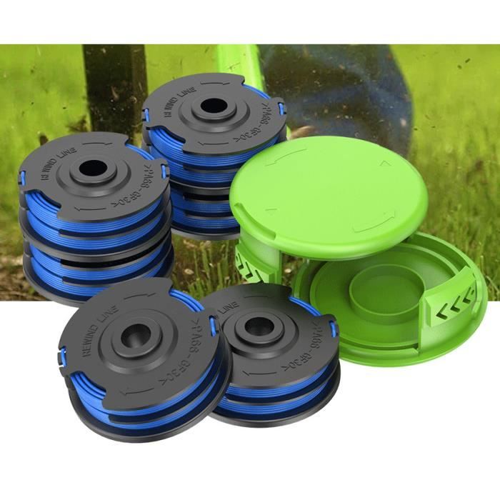 6Pcs Bobine double fil 29082/29242 pour coupe-herbe Greenworks 21212 et 21272,1,65 mm de ...