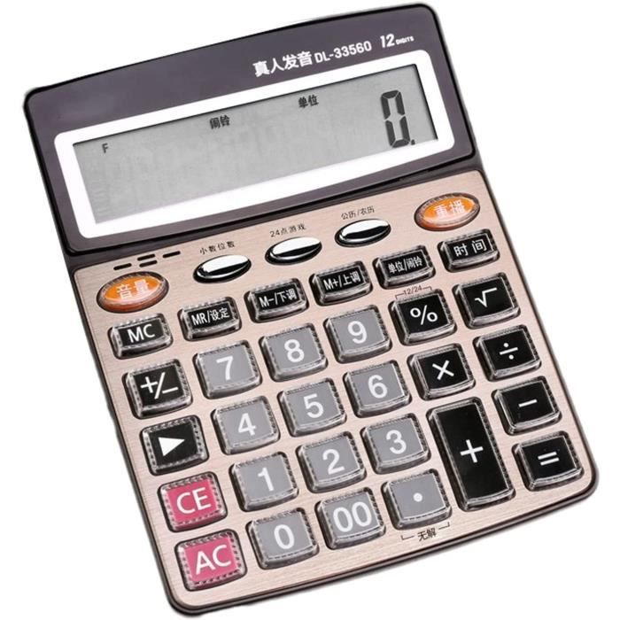 Calculette, Calculatrice Bureau Écran Large À 12 Chiffres, S'applique ...
