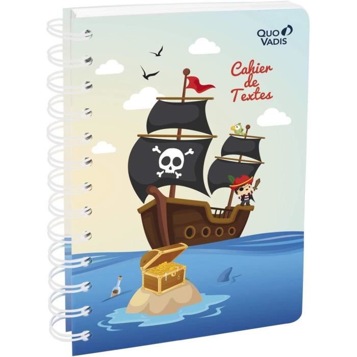 Quo Vadis PIRATE CAHIER DE TEXTES Spirale 15x21cm Mer 282 - Cdiscount ...