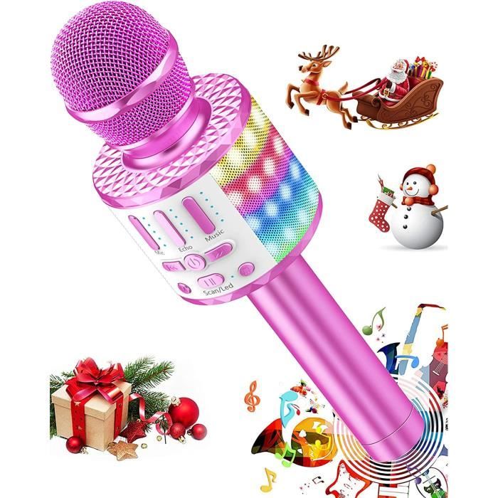 Microphone Sans Fil Karaoké, Micro Karaoke Enfant Avec Lumières Led ...