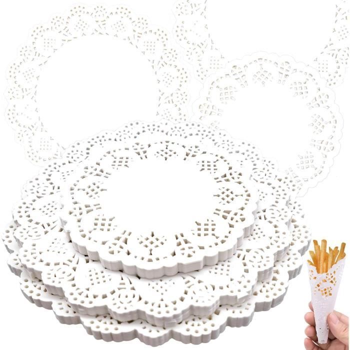 450 Pièces Napperons En Papier Dentelle Nappe Ronde En Papier ...